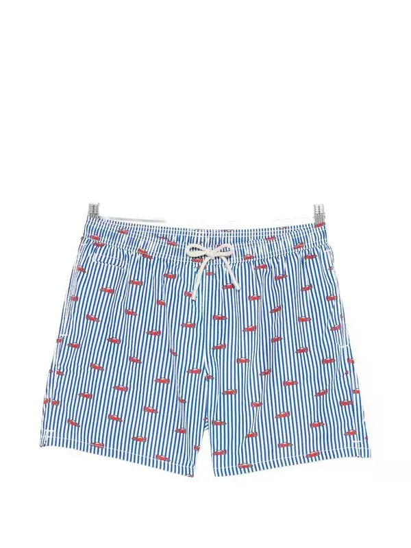 MC2 SAINT BARTH Striped Swim Shorts - Blue
