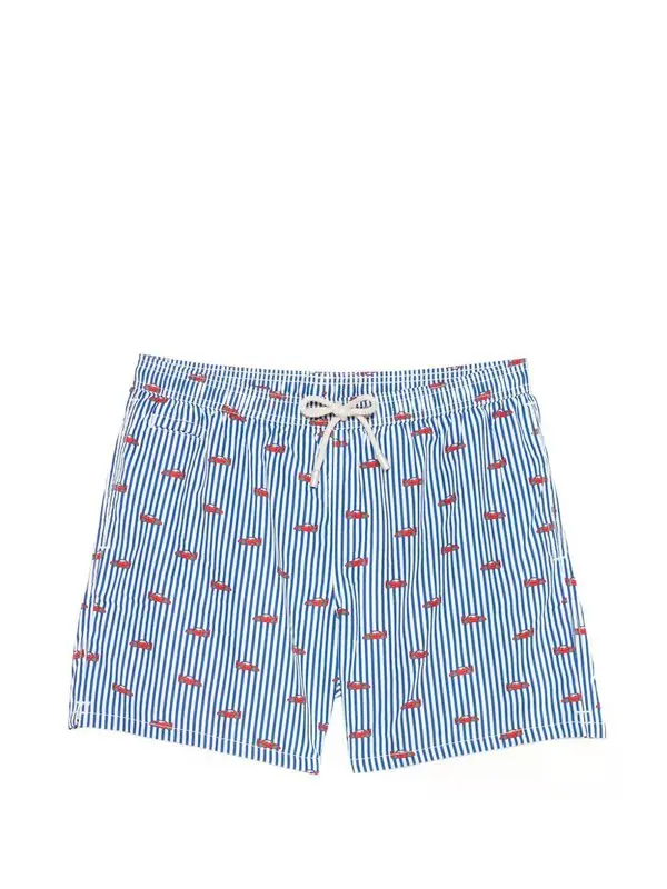 MC2 SAINT BARTH Striped Swim Shorts - Blue
