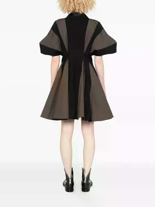 Sacai Paneled Double-breasted Mini Dress