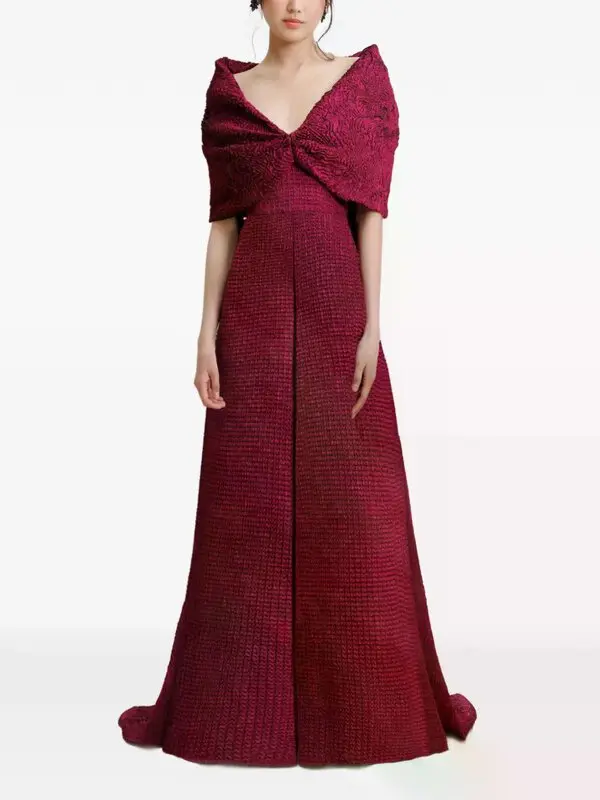 GEMY MAALOUF Plunging V-neck Maxi Dress