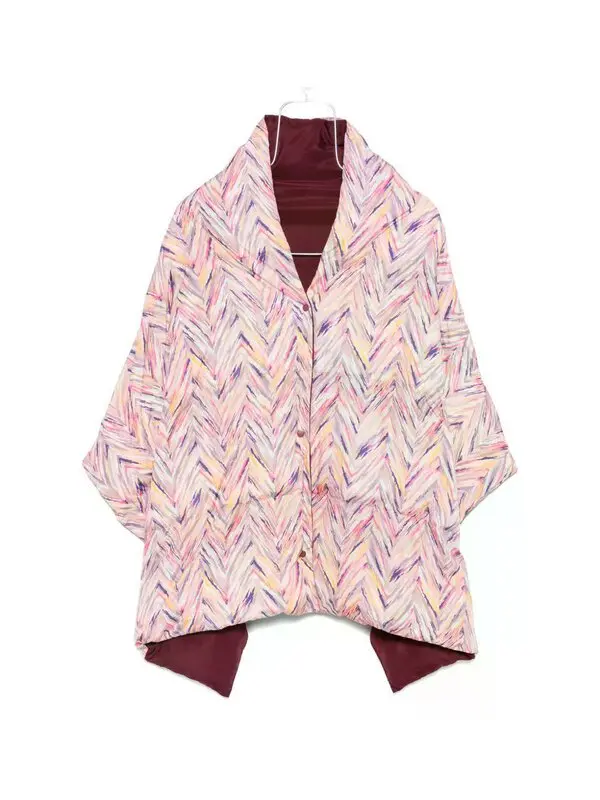 Missoni Chevron-print Padded Cape - Neutrals