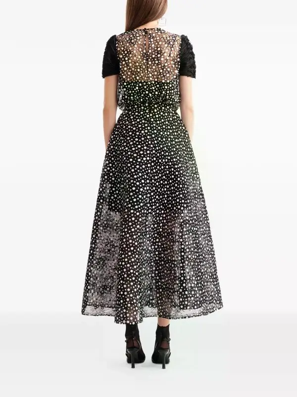 GEMY MAALOUF Polka Dot Print Midi Skirt