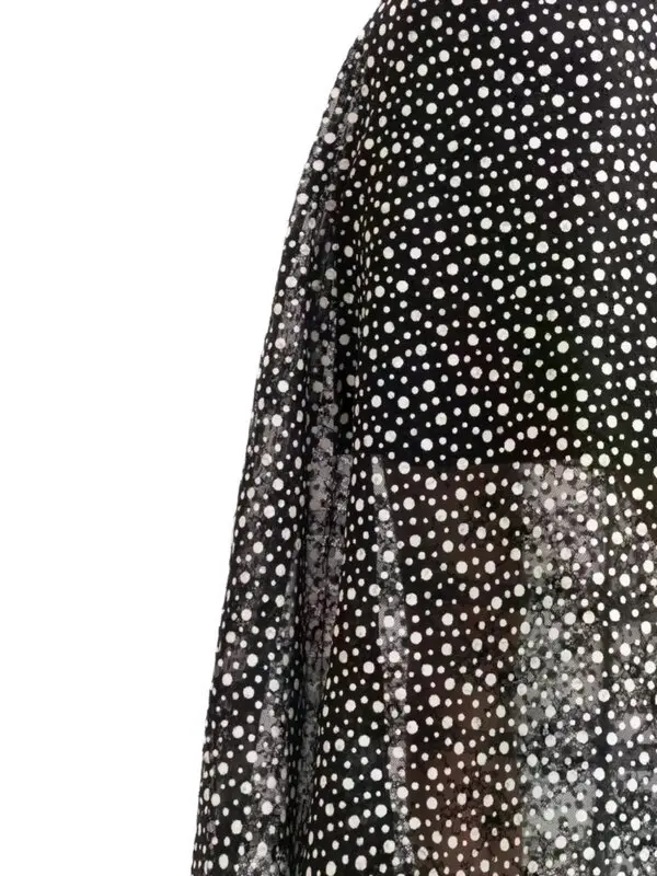 GEMY MAALOUF Polka Dot Print Midi Skirt