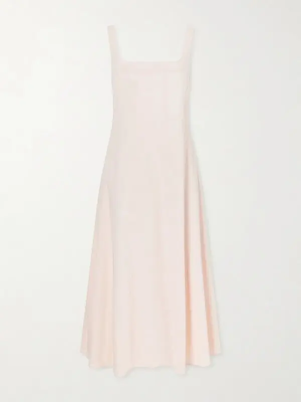 Theory Linen-blend Midi Dress - Pink
