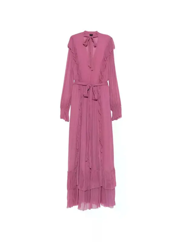 Pinko Ruffled-detail Maxi Dress - Pink