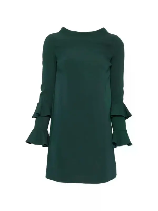 Elisabetta Franchi Ruffle-cuff Mini Dress - Green