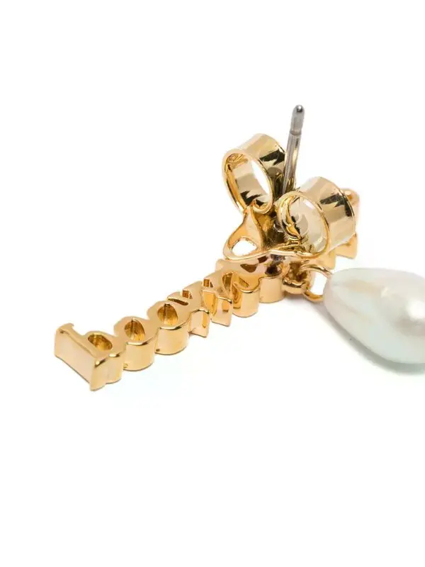 VIVIENNE WESTWOOD Amelia Logo-lettering Drop Earrings - Gold