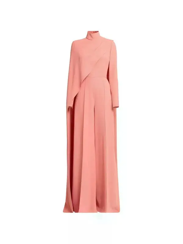Elie Saab Asymmetrical Cape Jumpsuit - Pink