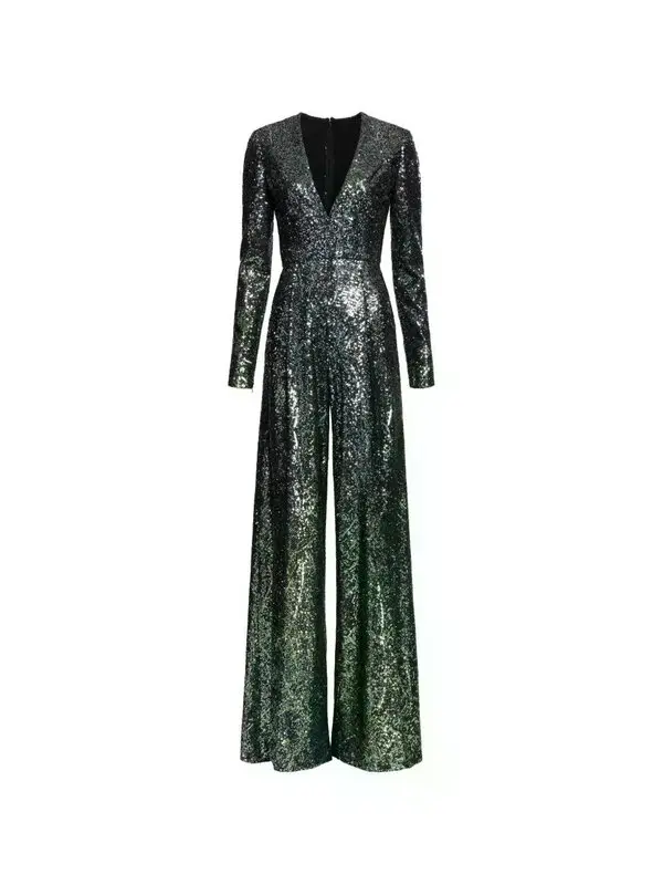 Elie Saab V-neck Jumpsuit - Green