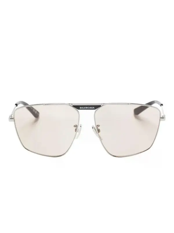Balenciaga Navigator-frame Sunglasses - Silver