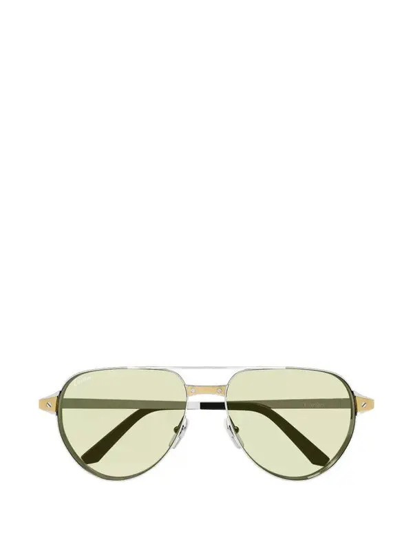 CARTIER Pilot-frame Sunglasses - Silver