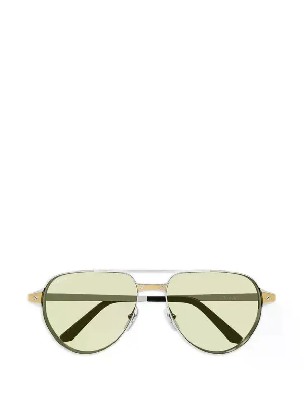 Cartier Pilot-frame Sunglasses - Silver