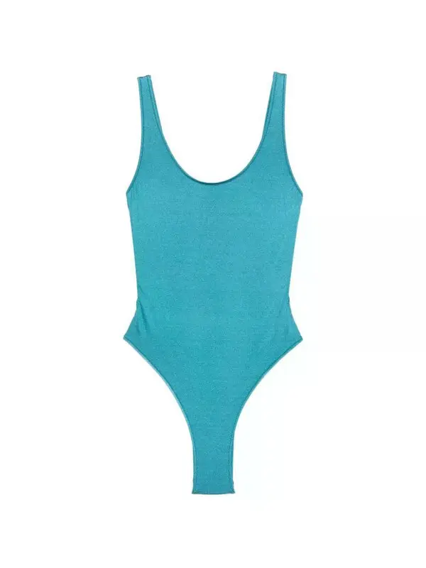 VENUJA Sleeveless Scoop-neck One-piece Swimsuit - Blue