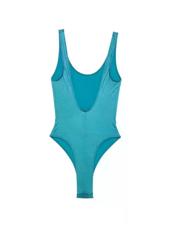 VENUJA Sleeveless Scoop-neck One-piece Swimsuit - Blue