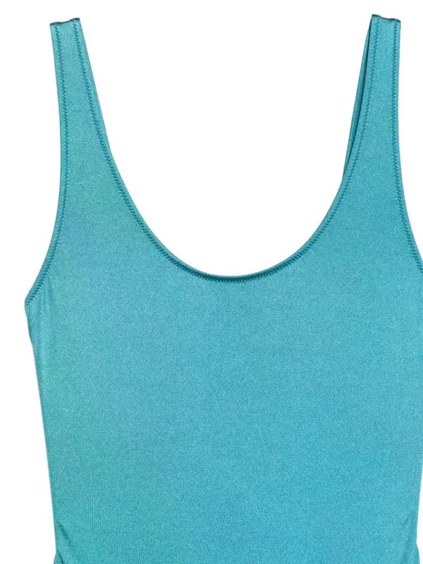 VENUJA Sleeveless Scoop-neck One-piece Swimsuit - Blue