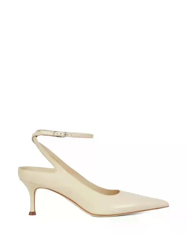 POTAMY Ankle-strap Pointed Pumps - Yellow
