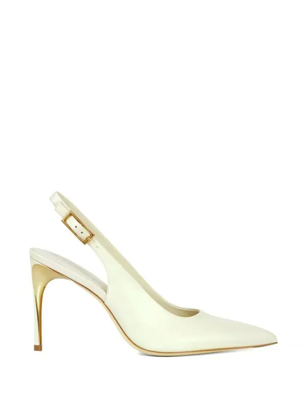 POTAMY Slingback Pumps - White