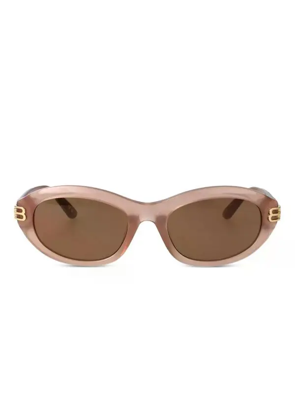 Balenciaga Oval-frame Sunglasses - Neutrals