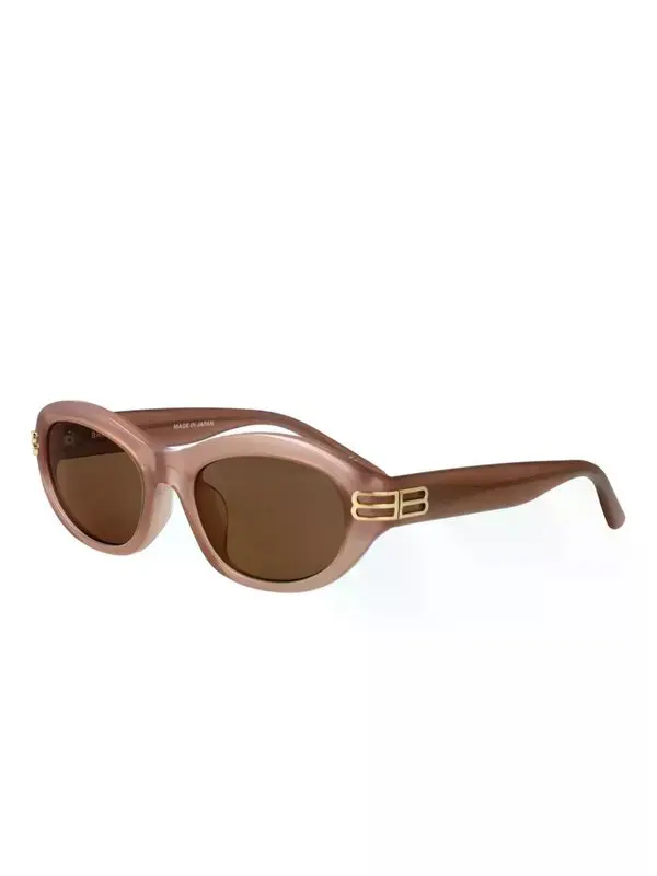 Balenciaga Oval-frame Sunglasses - Neutrals
