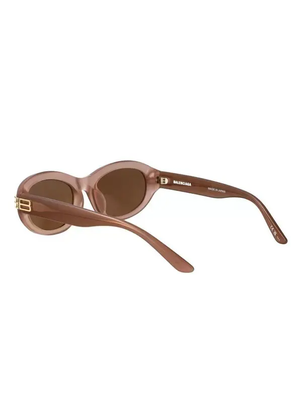 Balenciaga Oval-frame Sunglasses - Neutrals
