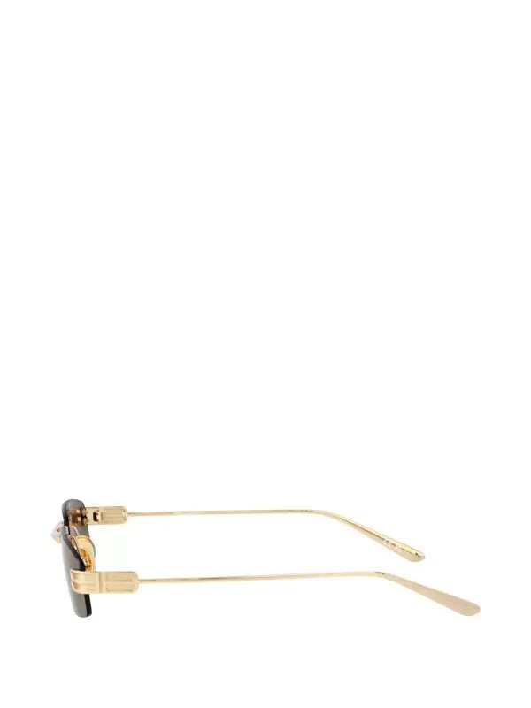 Balenciaga Logo-detail Sunglasses - Gold