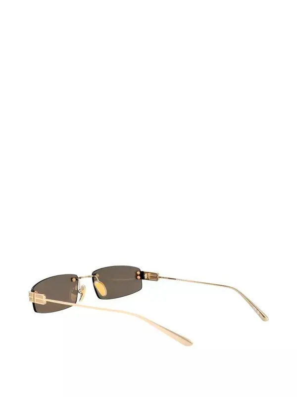 Balenciaga Logo-detail Sunglasses - Gold