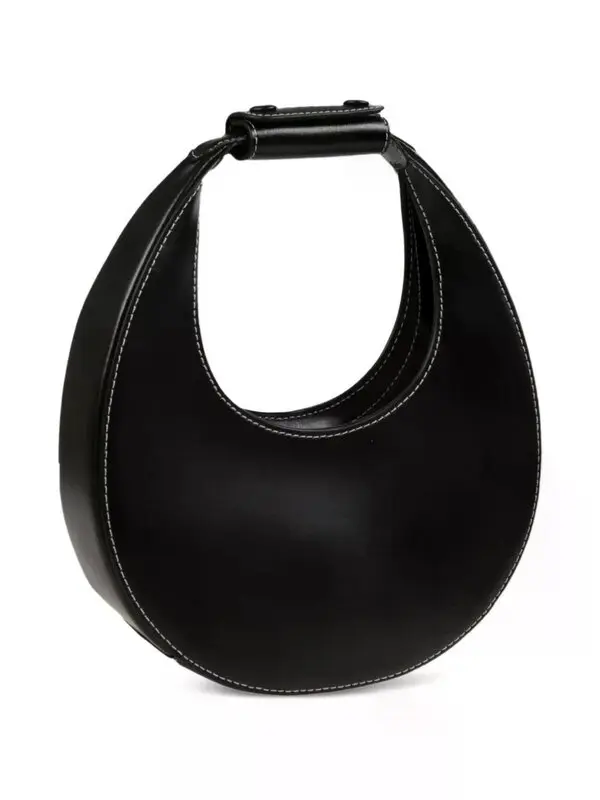 Staud Stitched Moon Shoulder Bag - Black