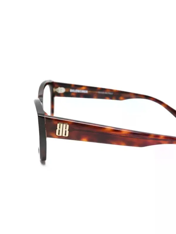 Balenciaga Patterned Cat-eye Frame Glasses - Brown