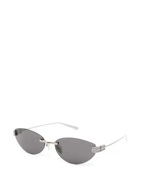 Balenciaga Oval-frame Sunglasses - Silver