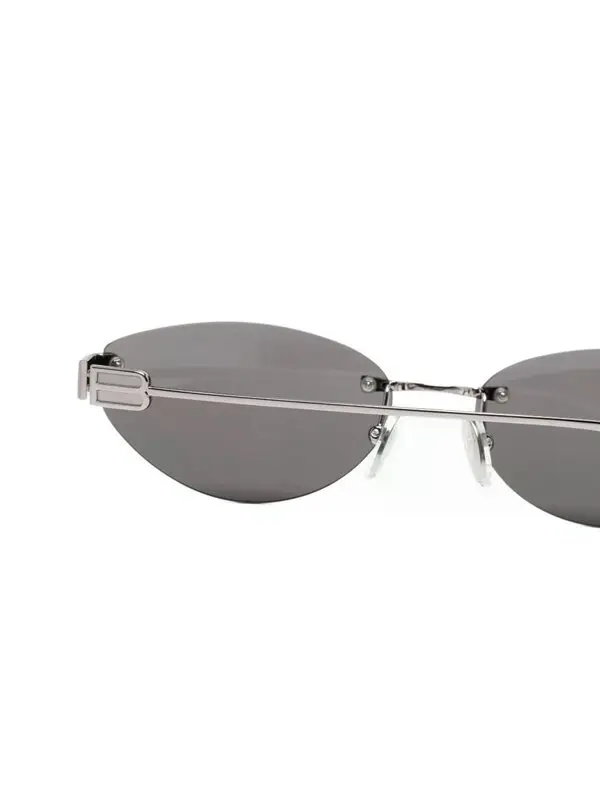 Balenciaga Oval-frame Sunglasses - Silver