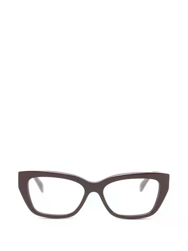 Balenciaga Geometric Logo Glasses - Brown