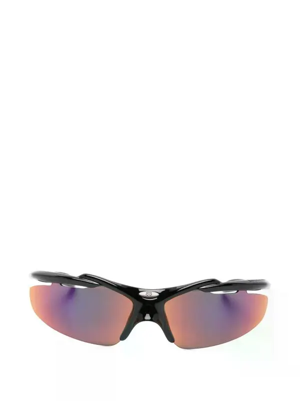 Balenciaga Geometric-frame Sunglasses - Black