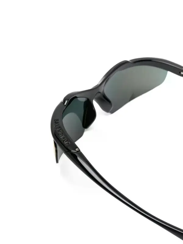 Balenciaga Geometric-frame Sunglasses - Black