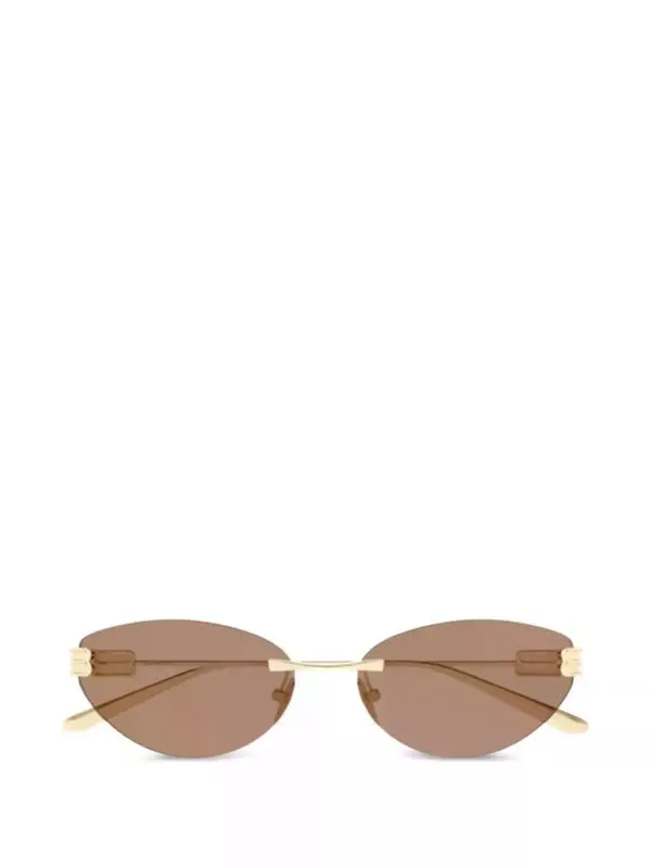 Balenciaga Oval-frame Sunglasses - Gold