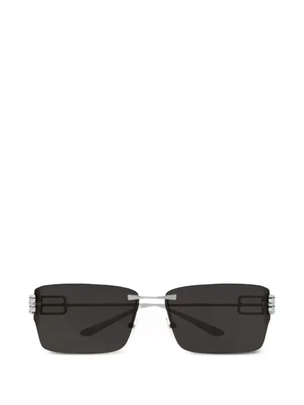 Balenciaga Logo Detail Sunglasses - Silver