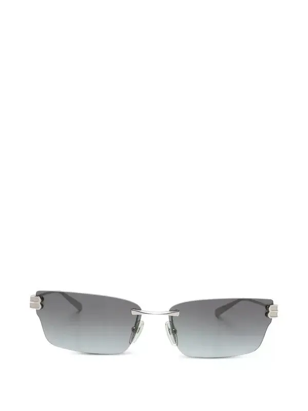 Balenciaga Rimless Rectangle Sunglasses - Silver