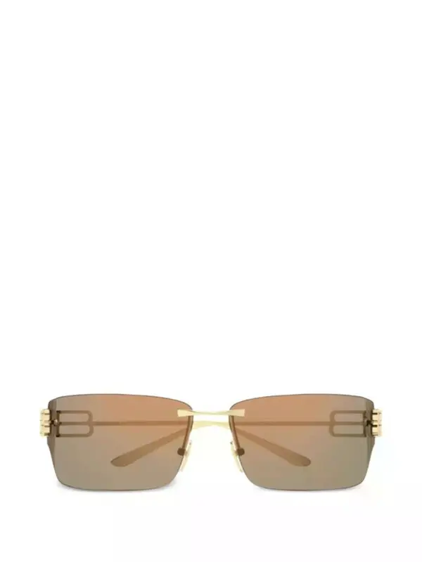 Balenciaga Rectangle-frame Sunglasses - Gold