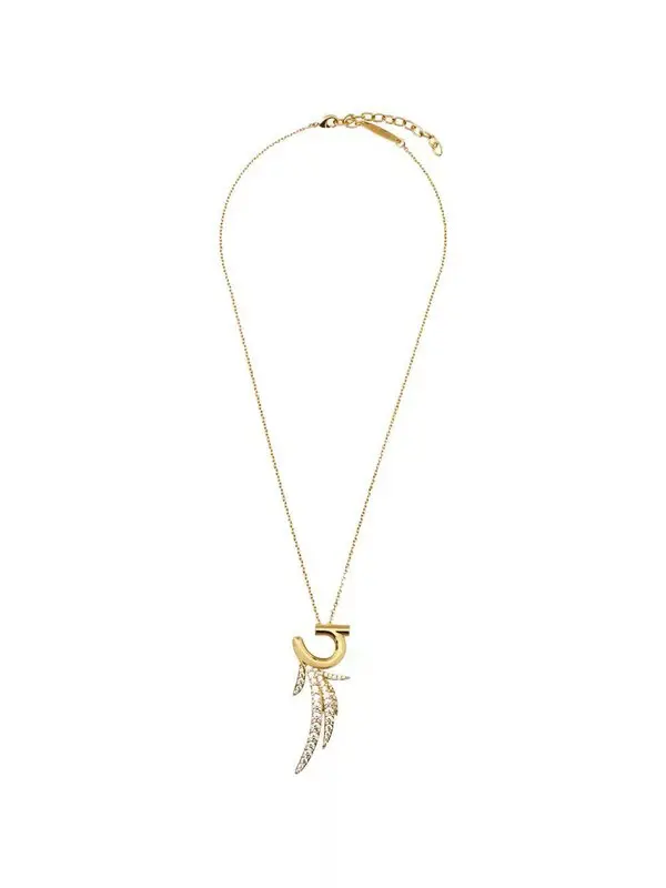FERRAGAMO Crystal-embellished Pendant Necklace - Gold