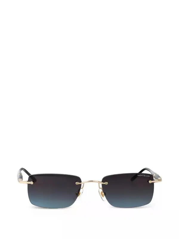 Montblanc Rectangle Sunglasses - Gold