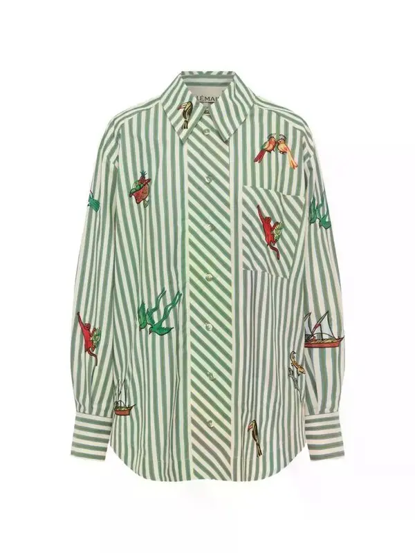 ALEMAIS Bisou Striped Shirt - Green
