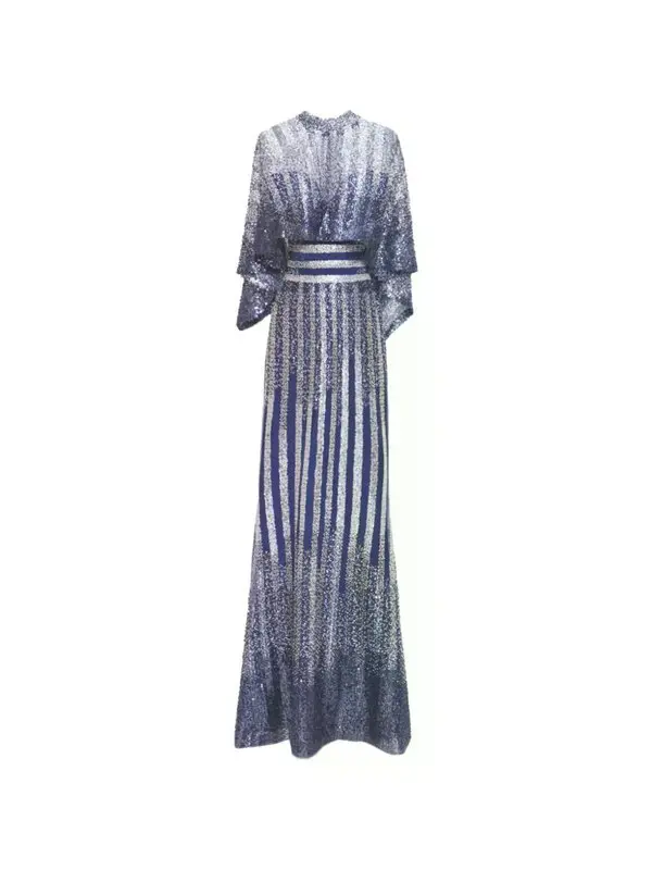 GEMY MAALOUF Beaded Maxi Dress - Blue