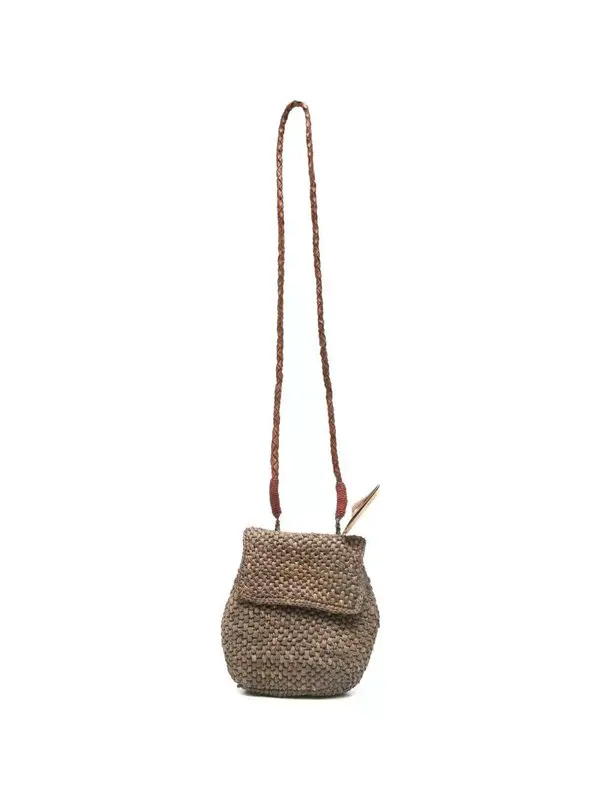 IBELIV Zaz Woven Crossbody Bag - Brown