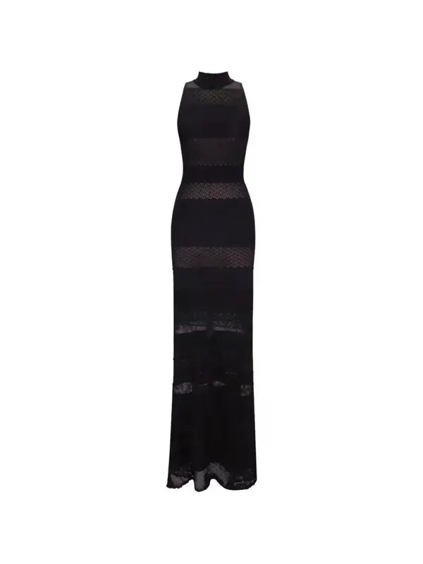 GEMY MAALOUF Halter-neck Maxi Dress - Black