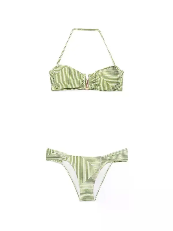 LENNY NIEMEYER Geometric Print Bikini - Green