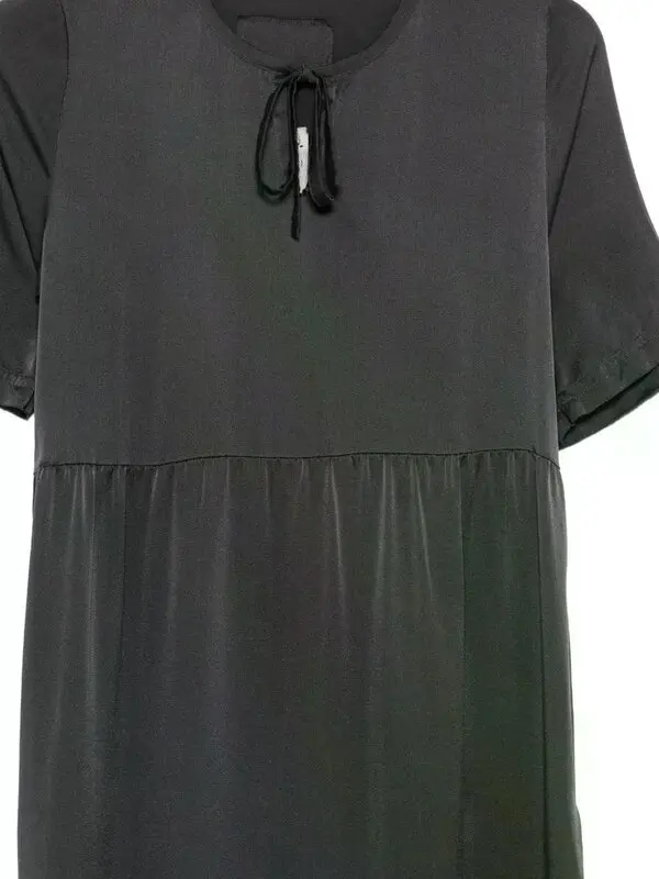 PRIVATE 0204 Tie-neck Tiered Dress