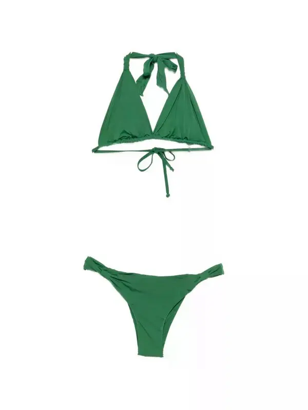 LENNY NIEMEYER Halterneck Triangle Bikini - Green