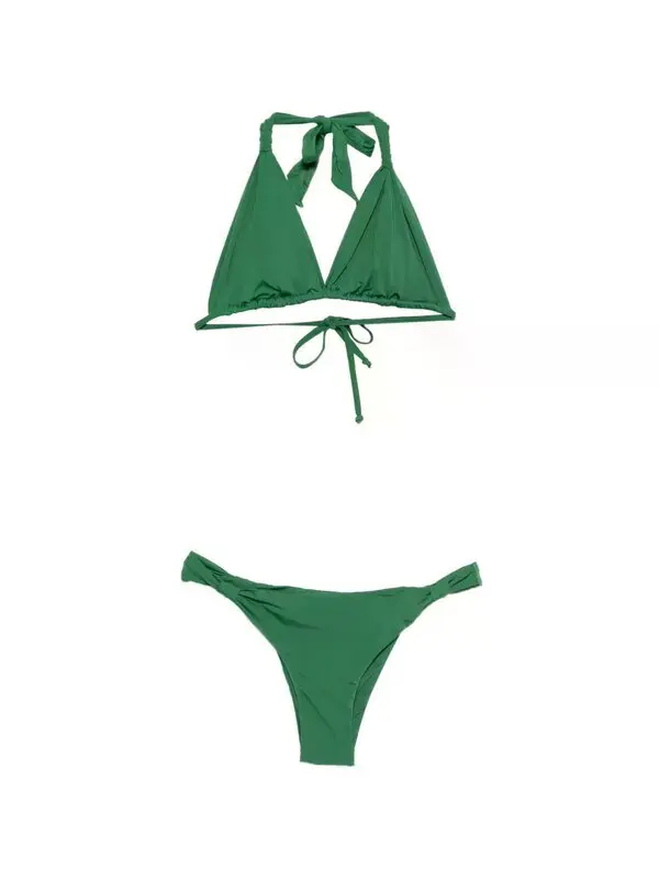 LENNY NIEMEYER Halterneck Triangle Bikini - Green