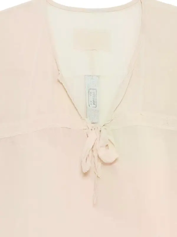 PRIVATE 0204 Tie-neck Blouse - Neutrals