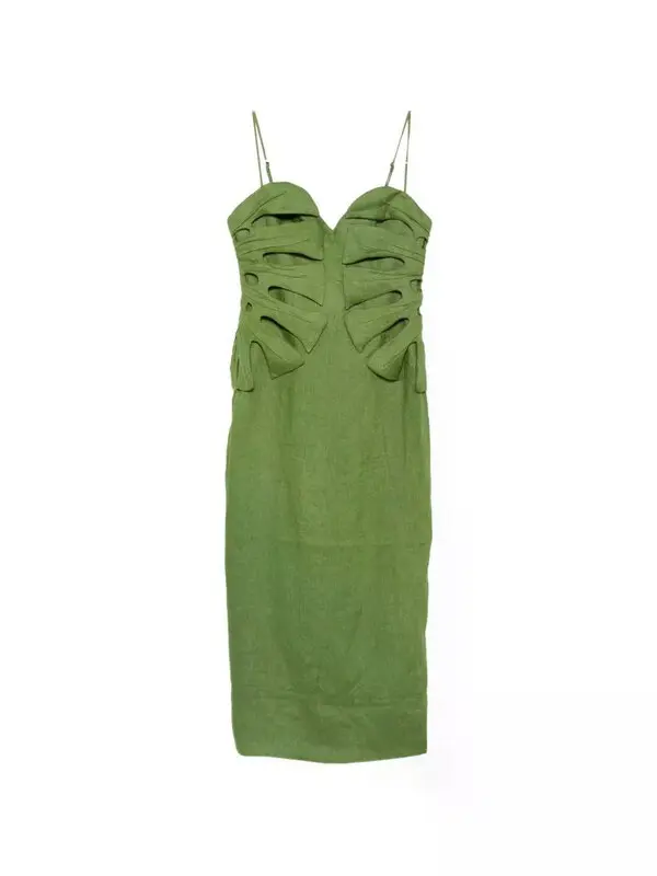 Farm Rio Monstera Leaf Maxi Dress - Green