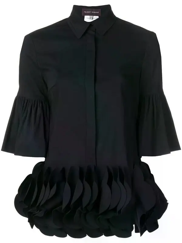 Talbot Runhof Palissy Floral Applique Shirt